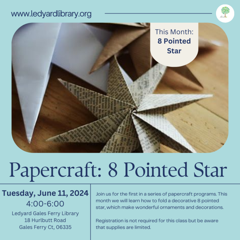 Papercraft Post Template (1) - Ledyard Public Library